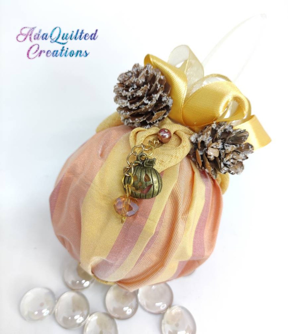 Fall Decor Pinwheel Fall Tree Ornament Luxurious Quilted - Etsy