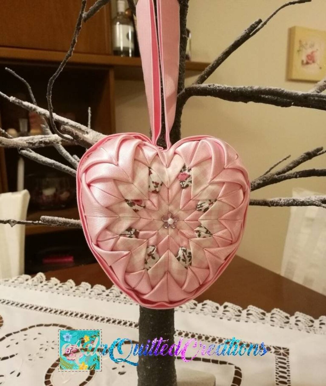 KIT Quilted Ornament Kit, Tutorial Diy Kit, No Sew Quilted Heart Kit ...