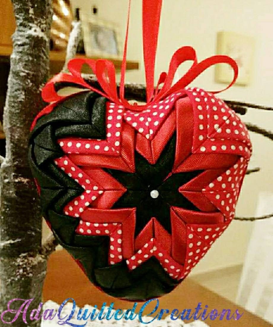 KIT Quilted ornament kit tutorial diy kit no sew quilted | Etsy