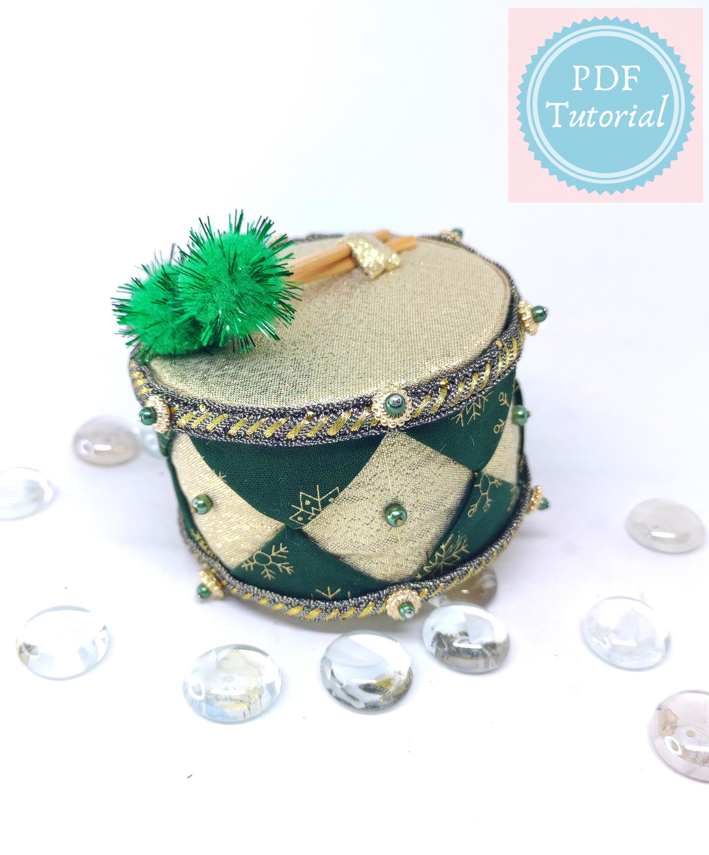 Little Drum Ornament Tutorial, No Sew Quilted Pattern (PDF File) - Etsy