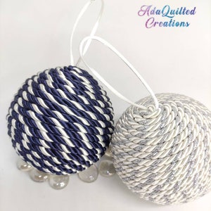Three Wire Cord Rope Ornament in Sets of 3 or Individually, Christmas ...