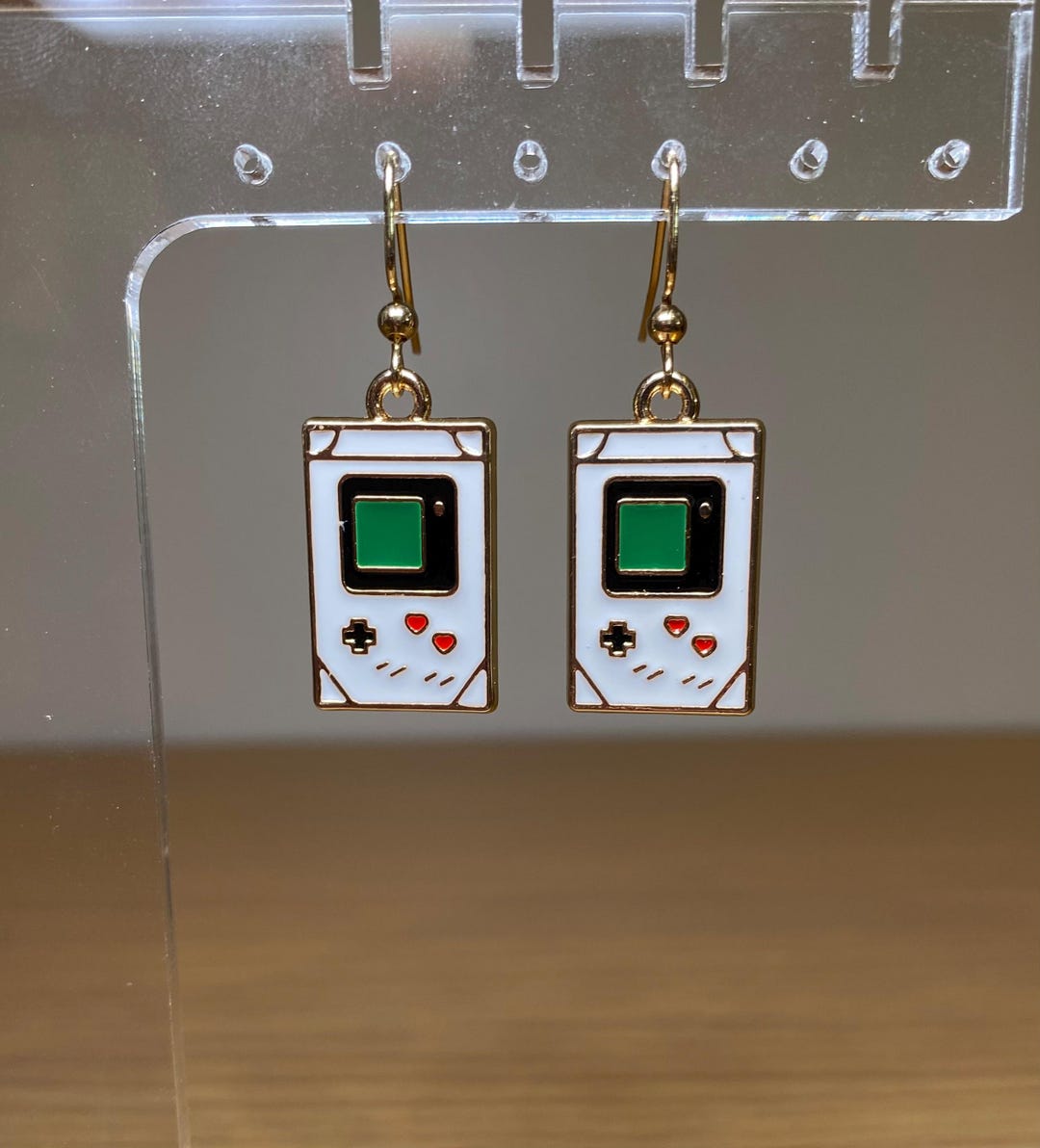 Game Console Gold Earrings, Cute Gamer Gift, Handheld Game Console Gold ...