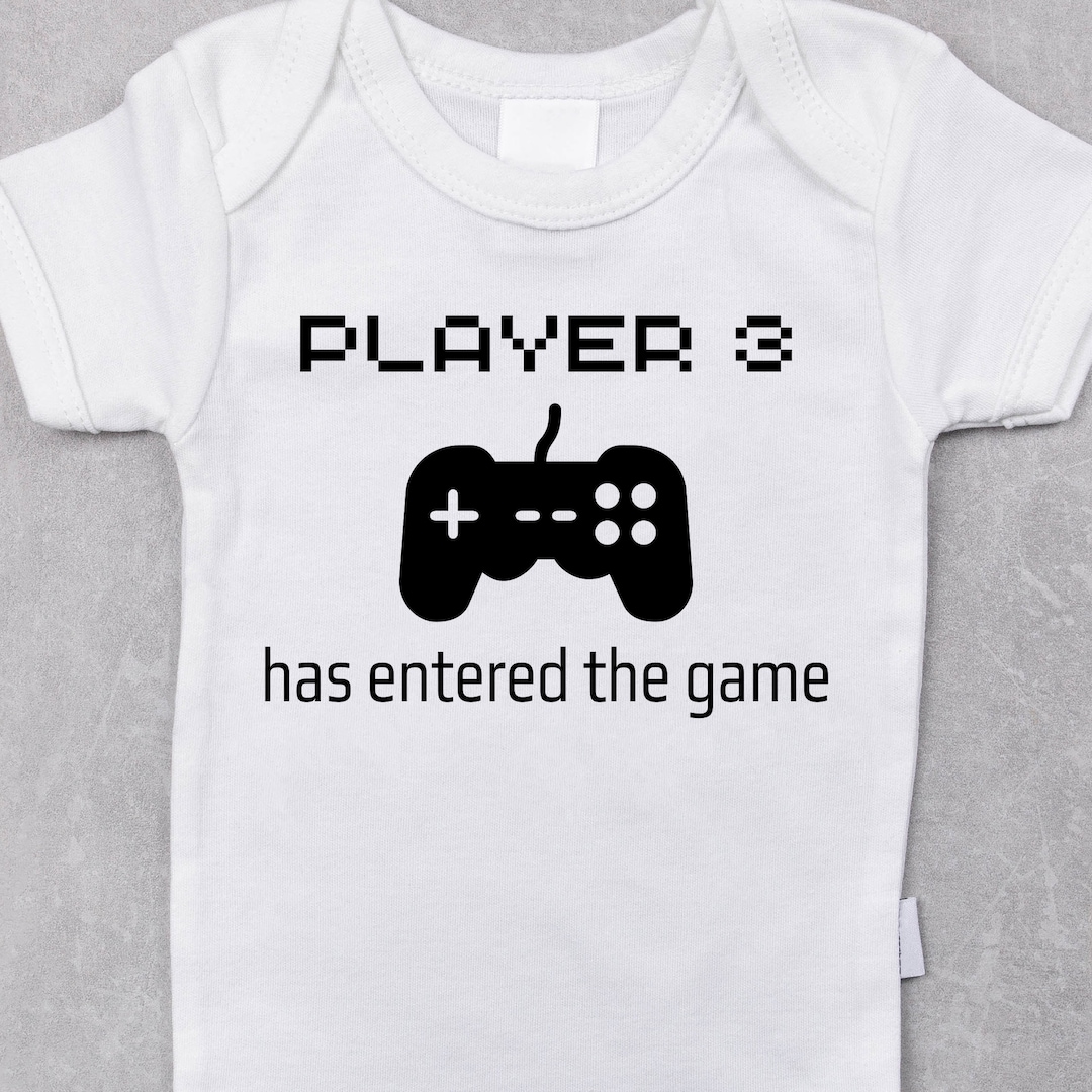 Player 3 Has Entered the Game Baby Announcement Onesie Design, SVG, PNG ...