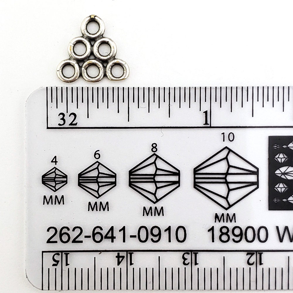 6 pcs filigree multihole loop components antiqued silver | Etsy