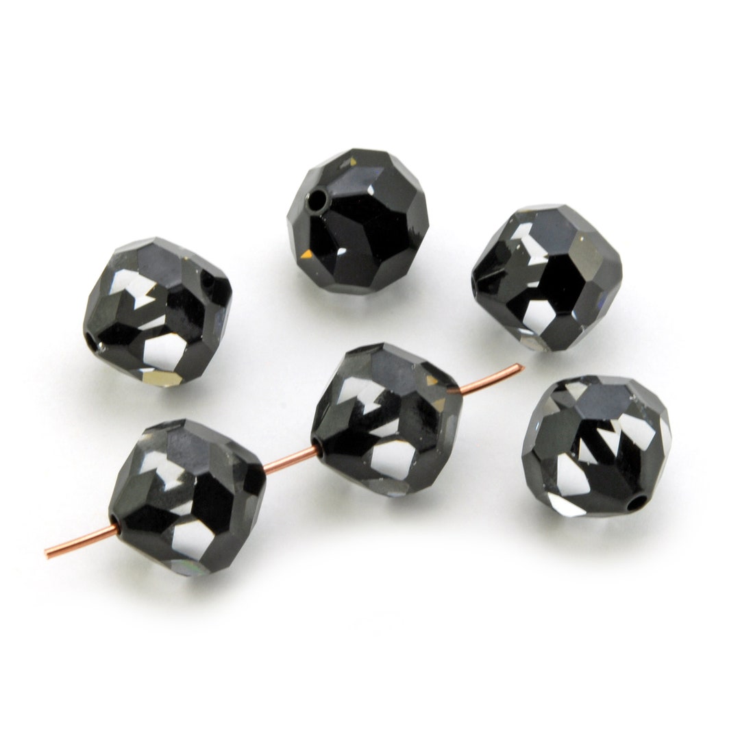 6 Pcs Swarovski Crystal Cosmo Jet Beads, Article 5309, Irina Miech ...