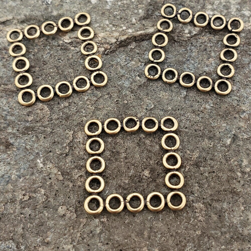 3 Pcs Filigree Multihole Loop Components Antiqued Brass 16 - Etsy