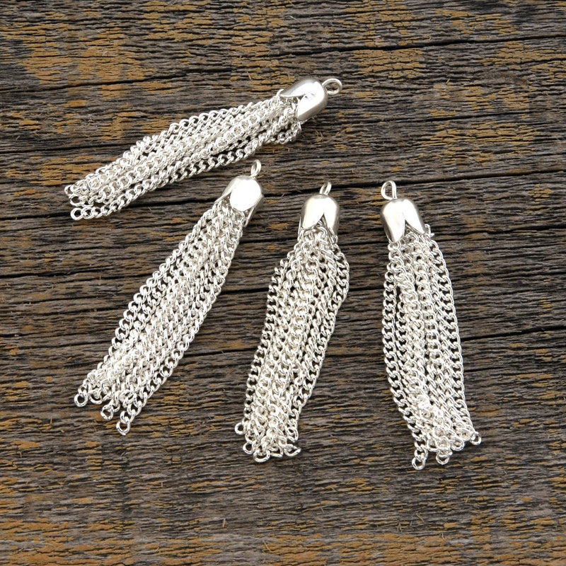 Silver Tone Tassel - Etsy