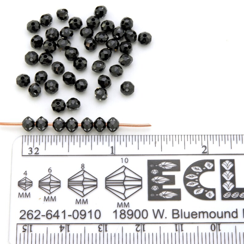 48 Pcs Swarovski Crystal Cosmo Jet Beads, Article 5309, Irina Miech ...