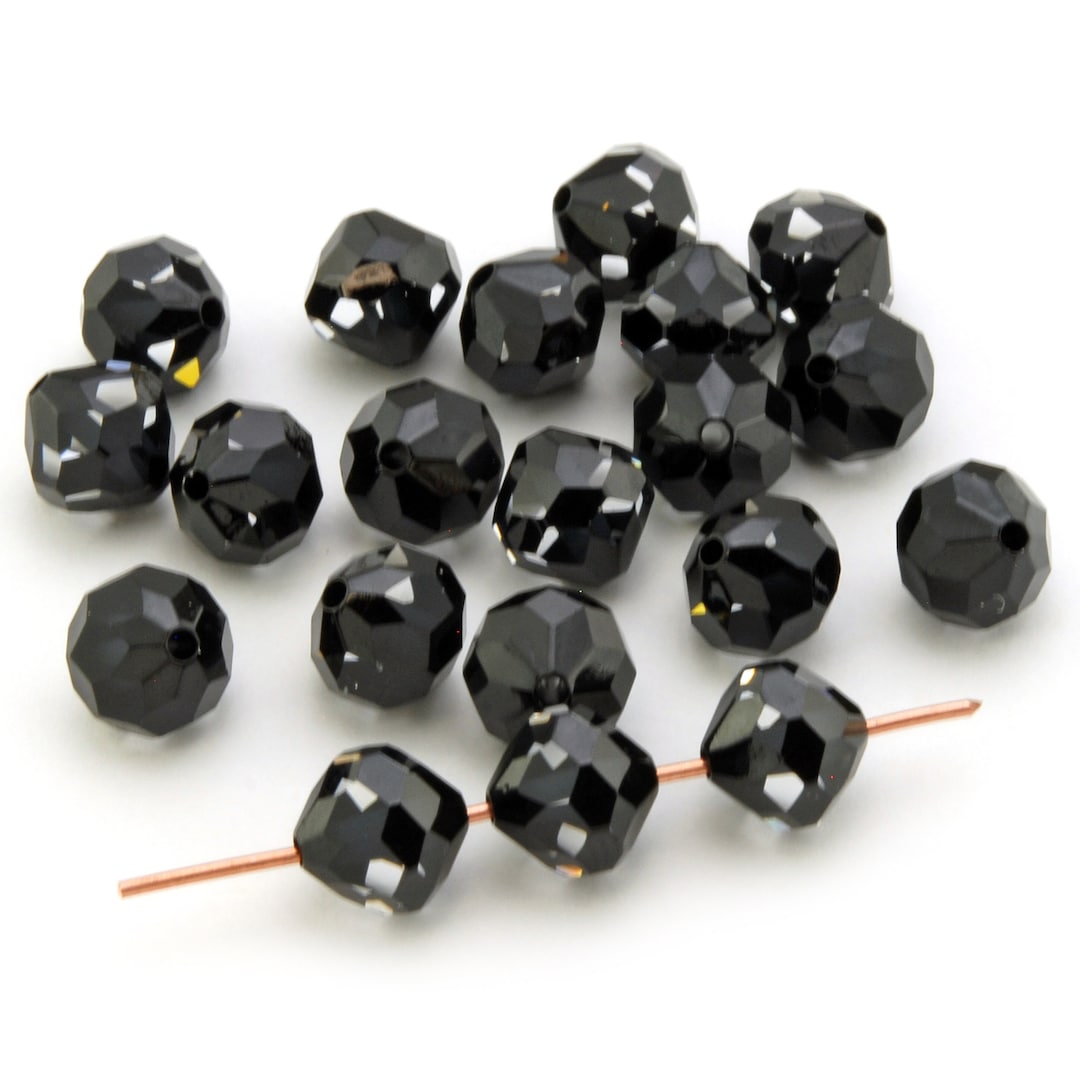 20 Pcs Swarovski Crystal Cosmo Jet Beads, Article 5309, Irina Miech ...
