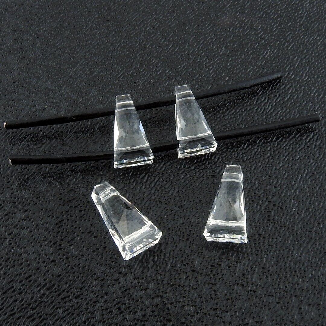 4 Pcs Swarovski Crystal Keystone Beads Two Hole Component - Etsy