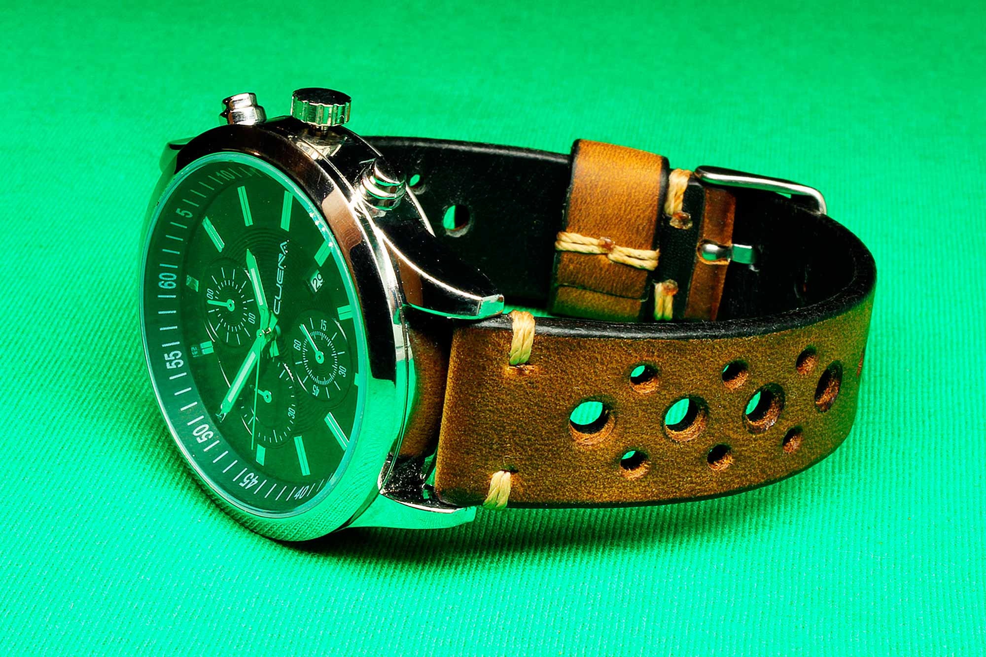 Handmade Leather Watch Strap Rally Watch Strap of Distressed | Etsy