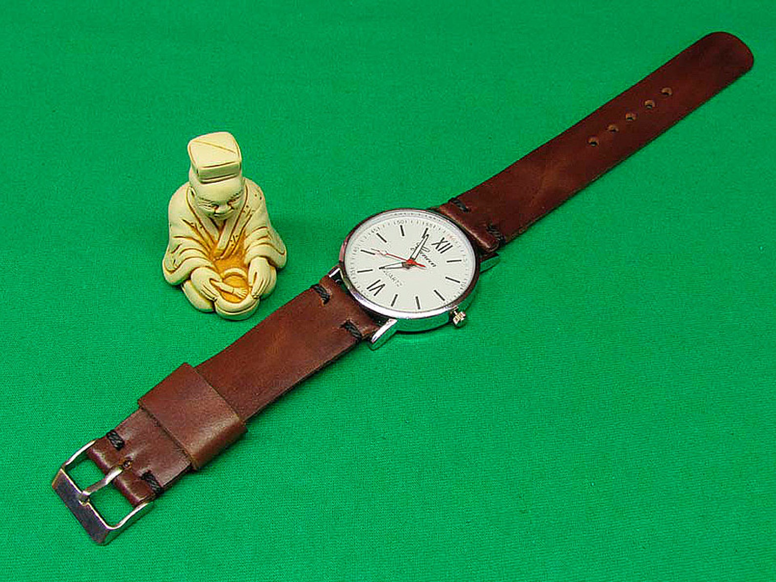 Handmade Watch Strap With Horween Natural Dublin Skin Color - Etsy
