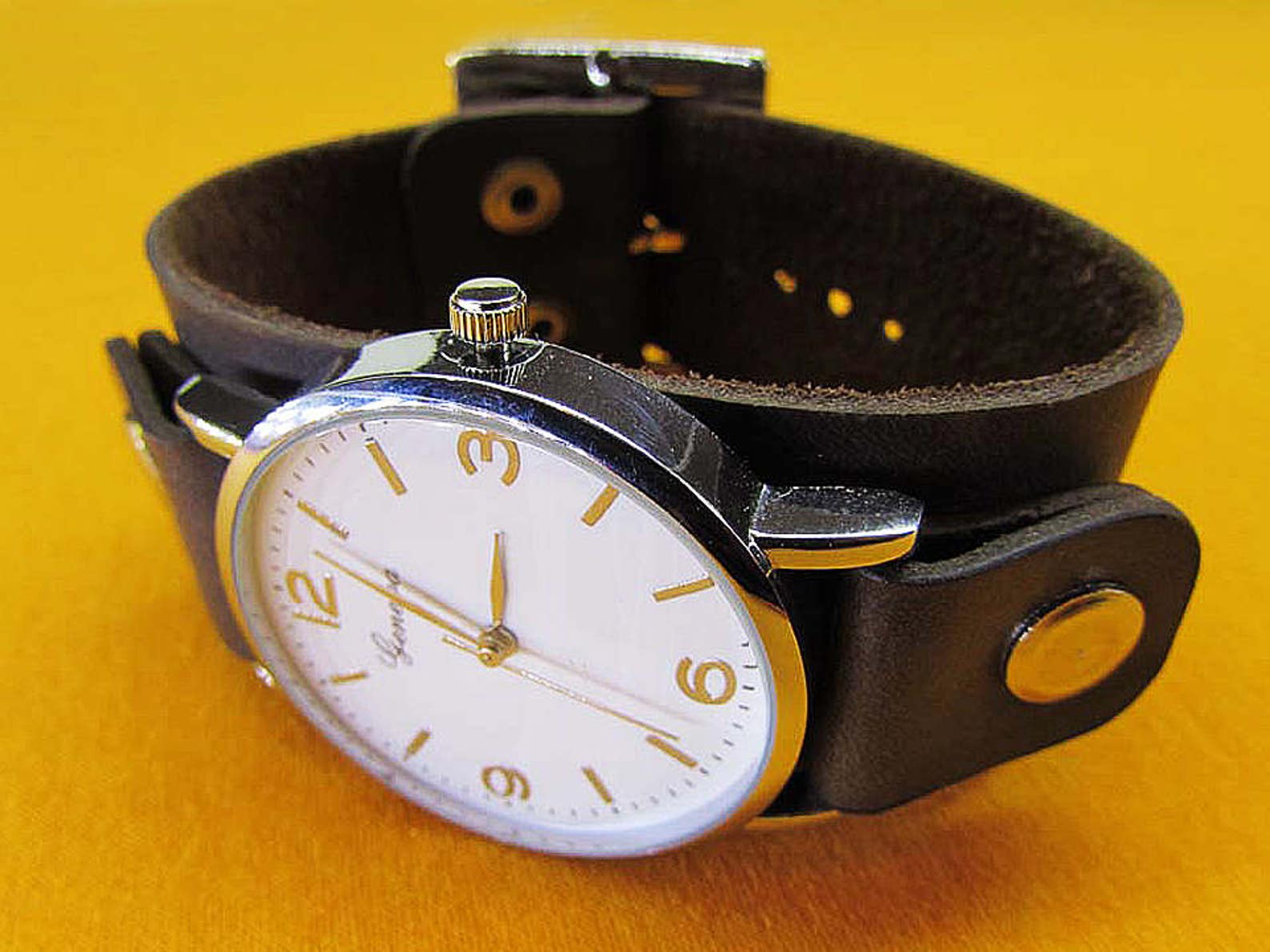 Handmade Brown Watch Cuff Strap Mens Watch Leather Strap 16mm, 18mm ...