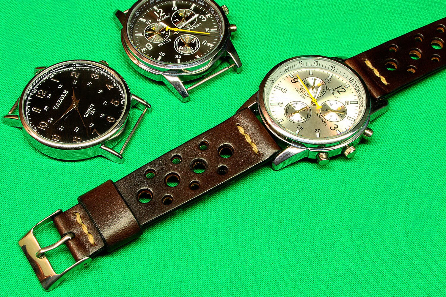 Handmade Leather Watch Strap Rally Watch Strap of Dark Brown | Etsy