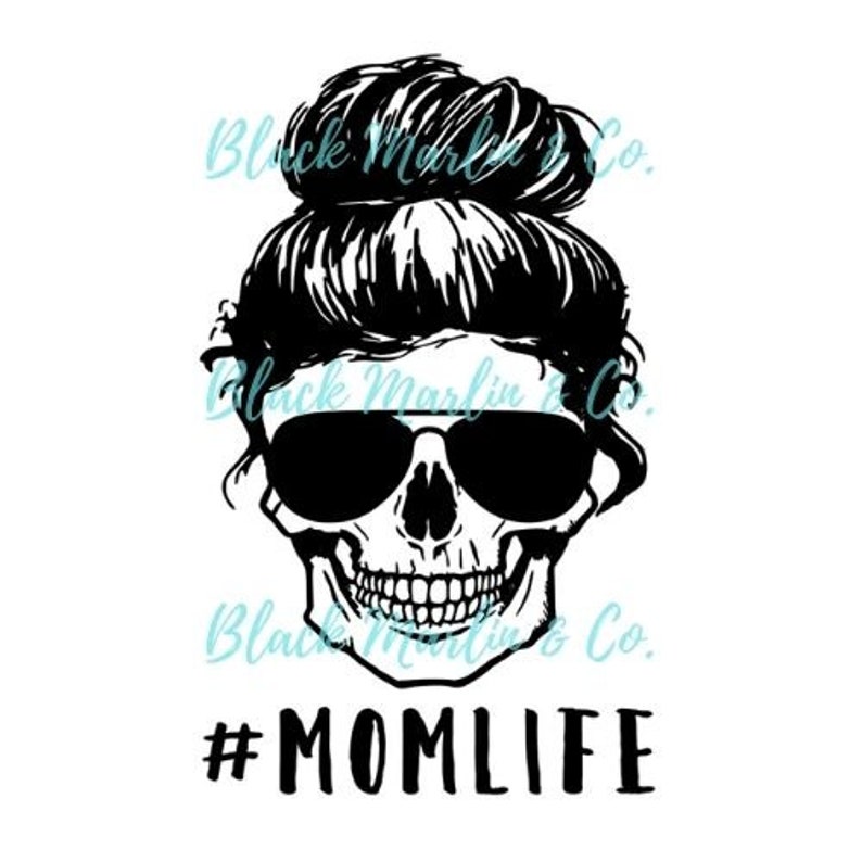 Mom Life Skull SVG - Etsy