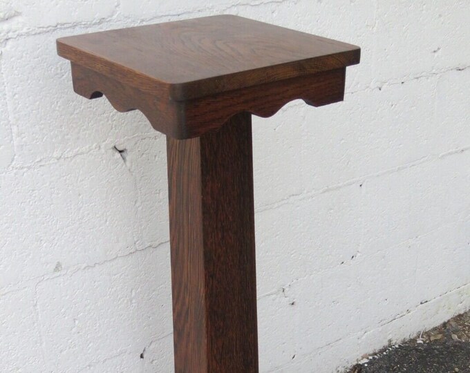 Victorian Oak Flower Statue Stand Pedestal Table 4688 SHIPPING NOT ...
