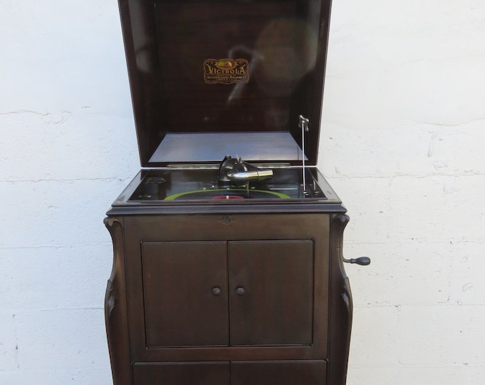 Early 1900s Hand Crank Victor Victrola Record Player Phonograph 5140 ...