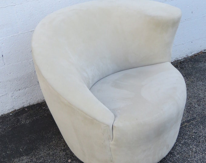 1 Asymmetrical Back Lounge Chair Art Deco Clam Back Shell Opposite ...