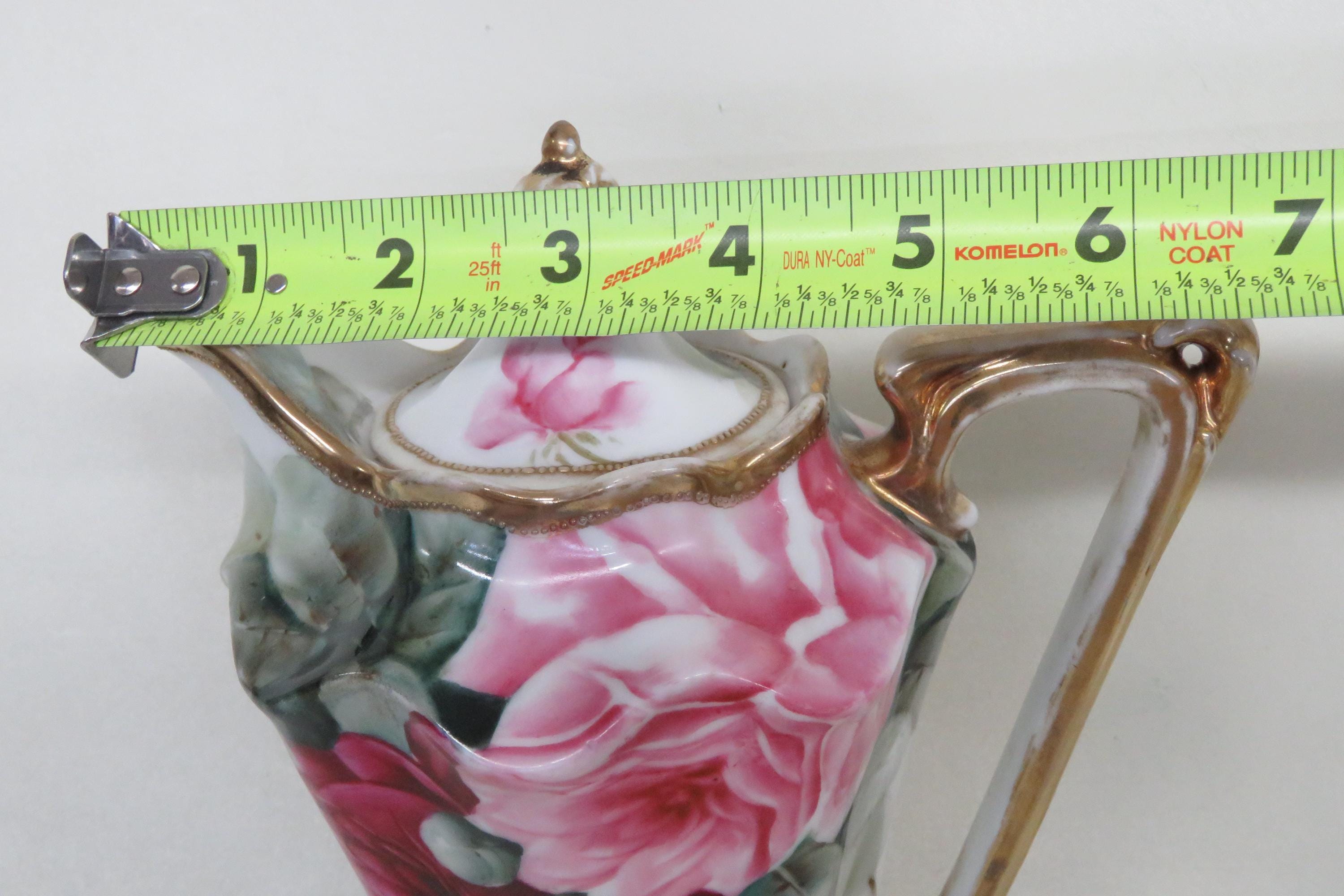 Noritake Nippon Chocolate Pot With Hand Painted Rose Pattern Early ...