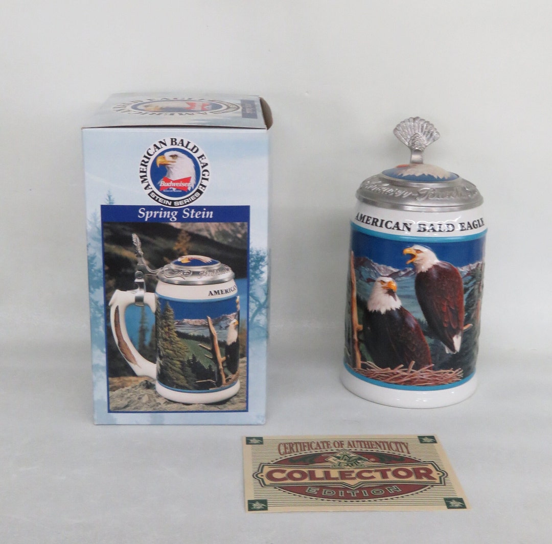 Budweiser Spring the American Bald Eagle Beer Stein Series in Box 3873B ...