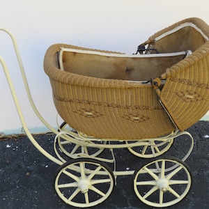 Early 1900s Victorian Wicker Baby Doll Stroller Carriage 5342 SHIPPING ...