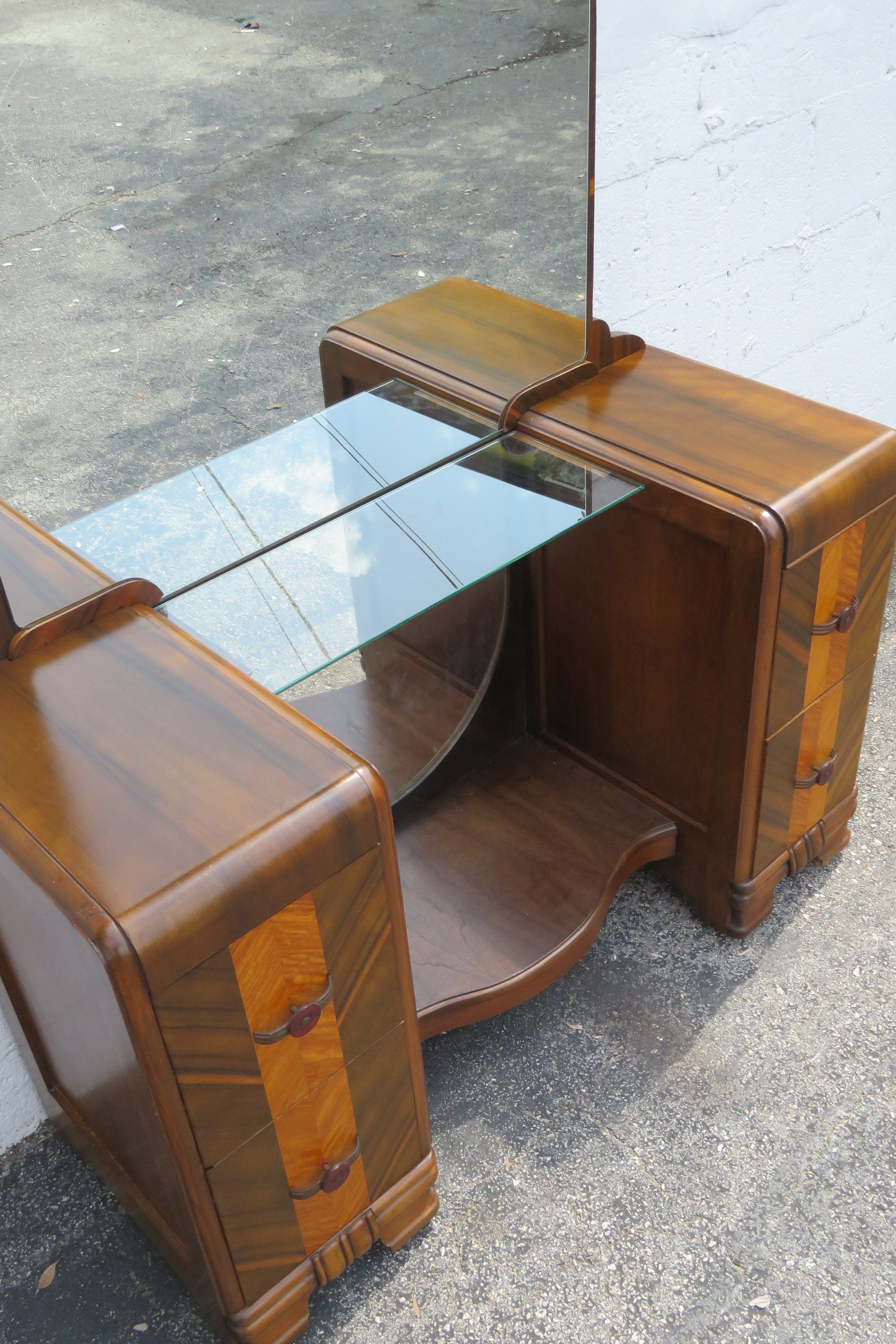 1920s Art Deco Vanity Makeup Table and Stool 5431 SHIPPING NOT INCLUDED ...