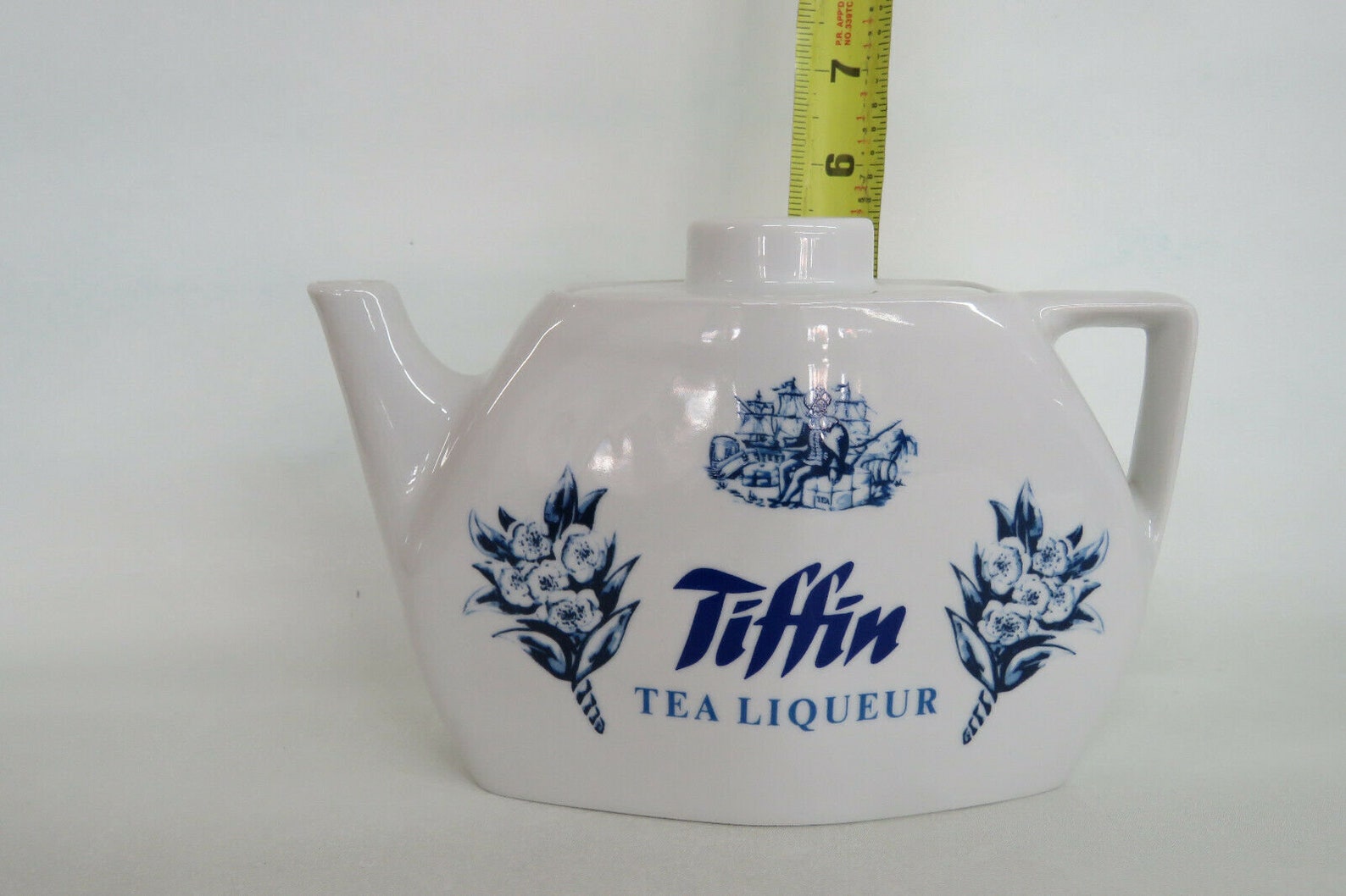 Tiffin Tea Liqueur White and Blue Vintage Teapot 1516B | Etsy
