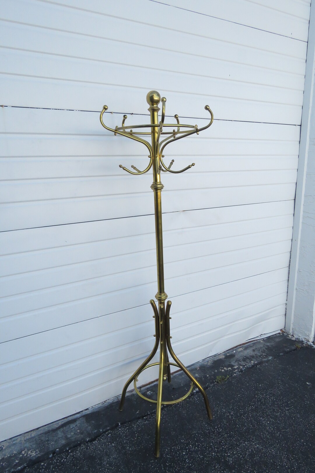 Brass Finish Tall Large Coat Hat Rack Stand 3479 SHIPPING NOT - Etsy