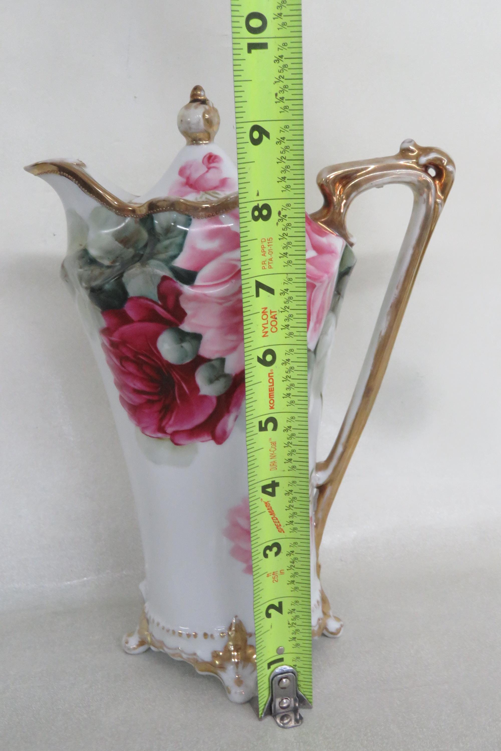 Noritake Nippon Chocolate Pot With Hand Painted Rose Pattern Early ...