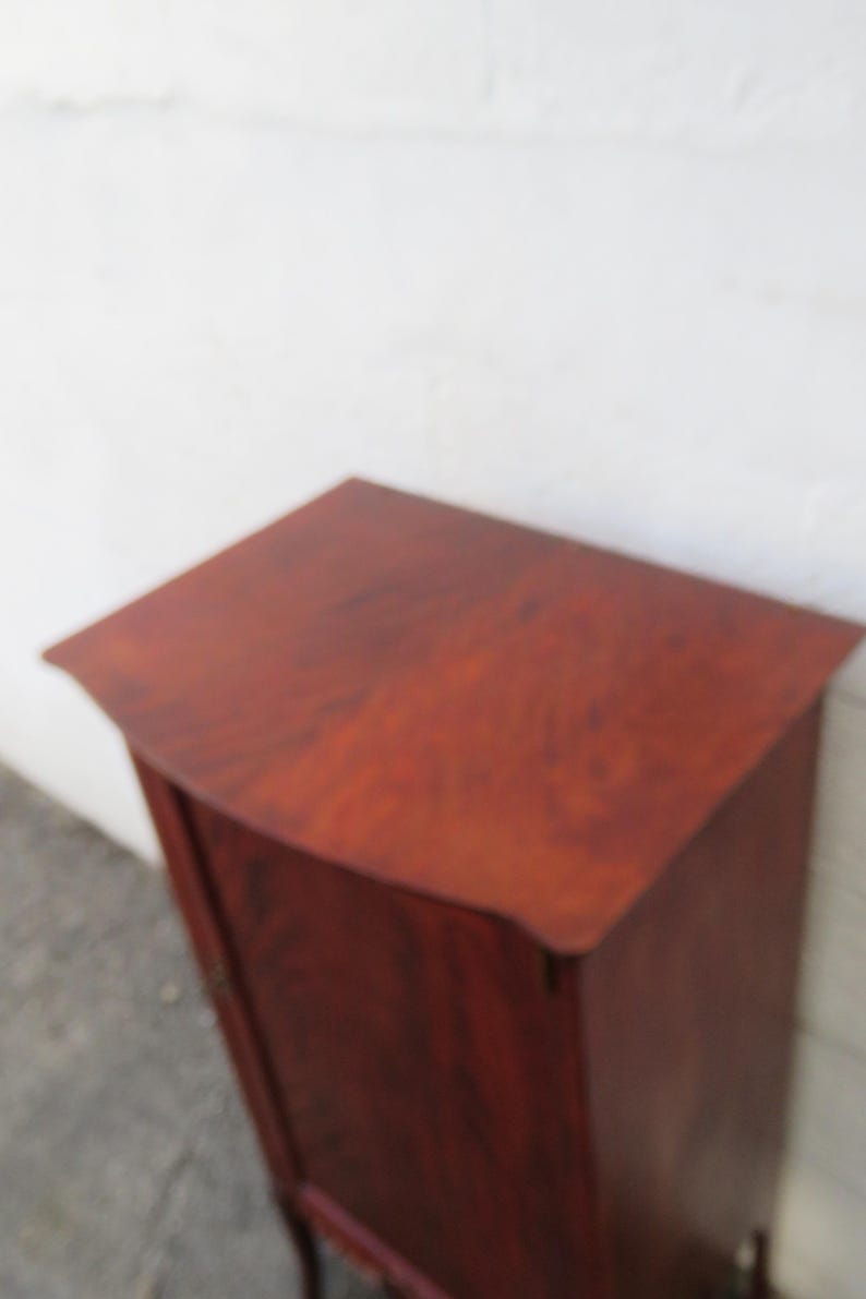 Late 1800s Victorian Carved Storage Music Record Cabinet 5962 SHIPPING ...