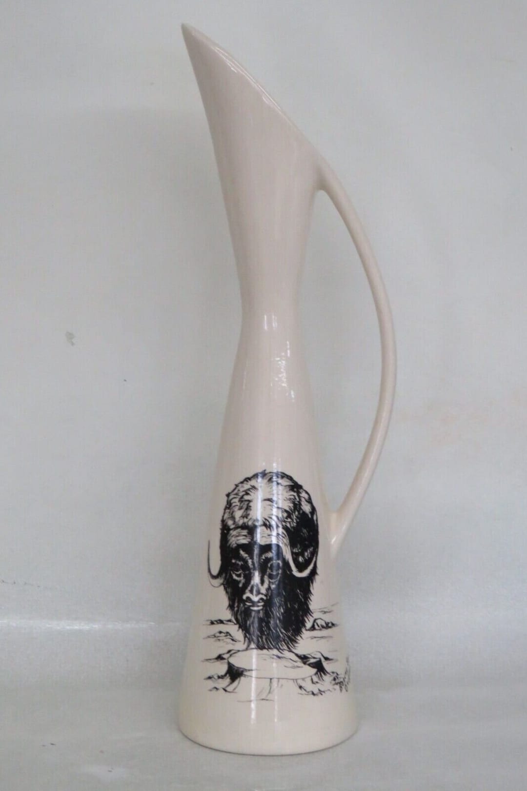 Bering Sea Originals Alaska Buffalo Ceramic Tall Vase Pitcher 3014B - Etsy