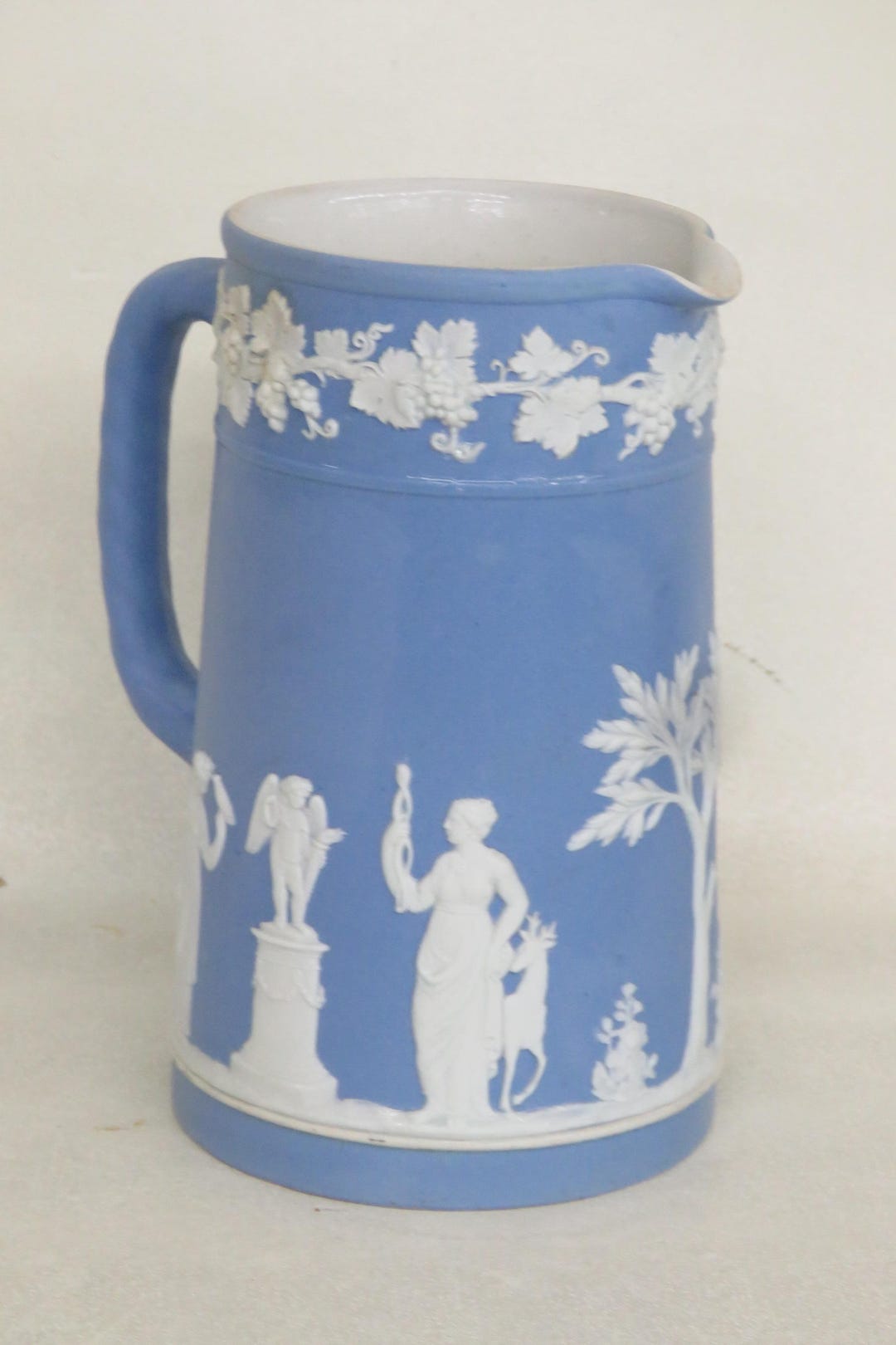 Wedgwood England Cameo Cherub Jasperware Blue Pitcher 4441B - Etsy