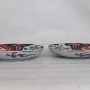 Japanese Imari Porcelain Fuki Chosun Floral Low Bowl Plates a Pair ...