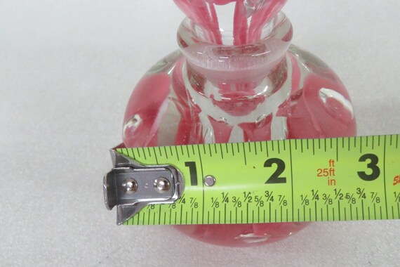 Joe St Clair Art Glass Pink Floral Paperweight Perfum… - Gem