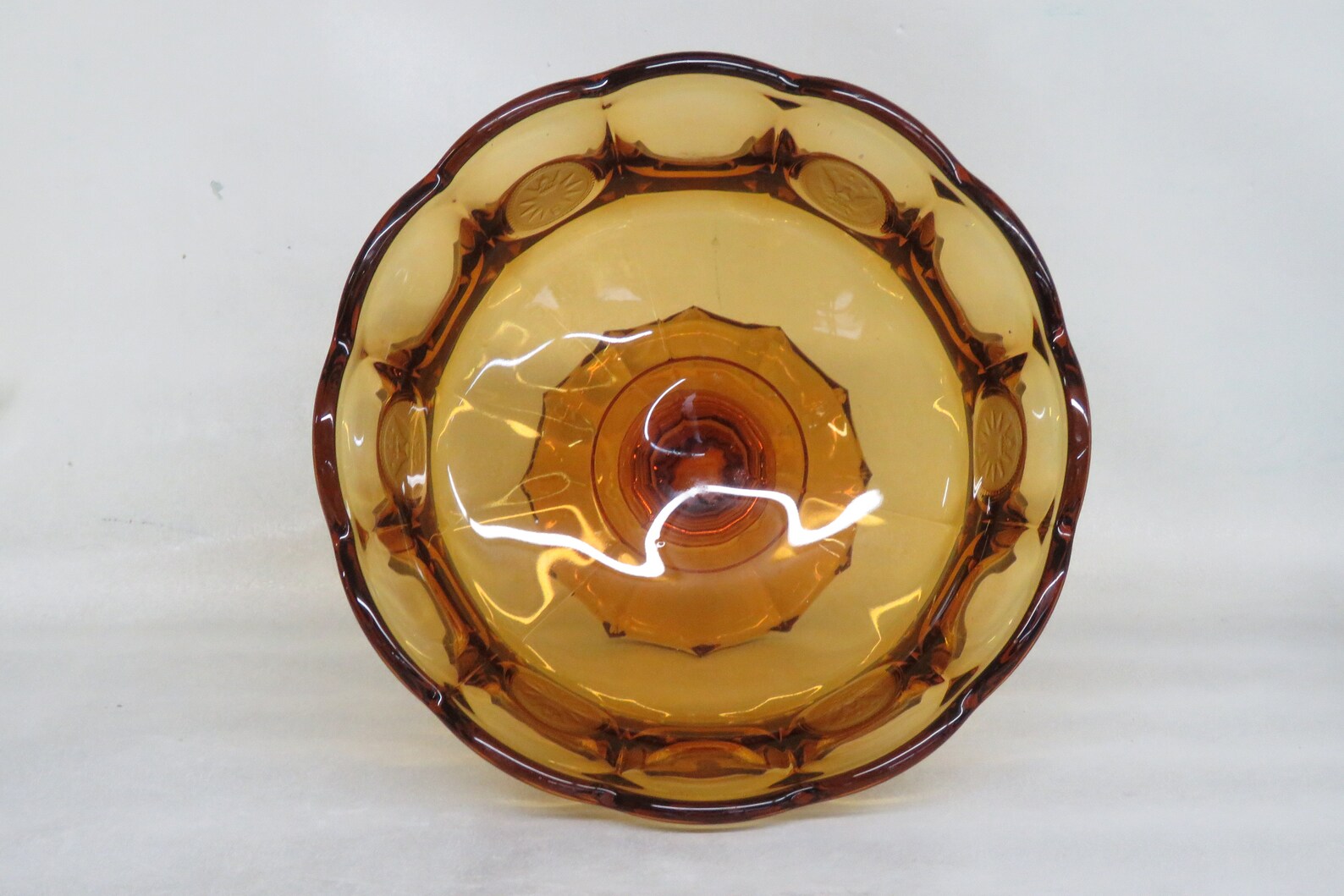 Fostoria Coin Glass Amber Color Large Footed Compote Fruit Bowl 3856B ...