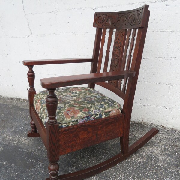 Oak Rocking Chair - Etsy