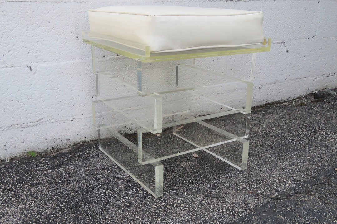 Mid Century Modern Vintage Lucite Vanity Stool 5491 SHIPPING NOT ...