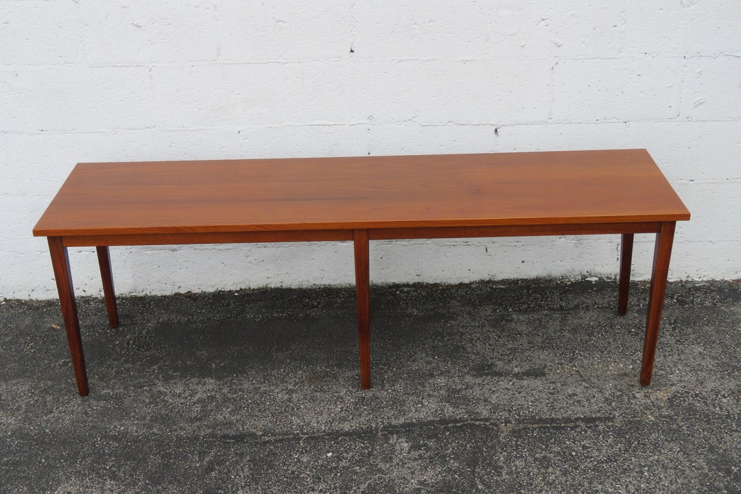C F Danish Modern Long Tall Coffee Table Low Console 5243 SHIPPING NOT ...