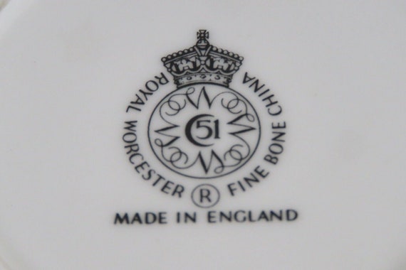 Royal Worcester England Bone China Floral Small Trink… - Gem