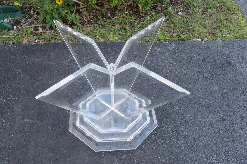 Mid Century Modern Hollywood Regency Lucite Acrylic Octagon - Etsy