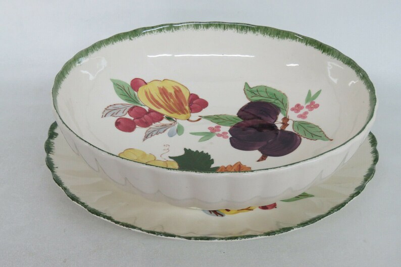 Southern Potteries Inc Hand Painted Blue Ridge Fruit Bowl and - Etsy