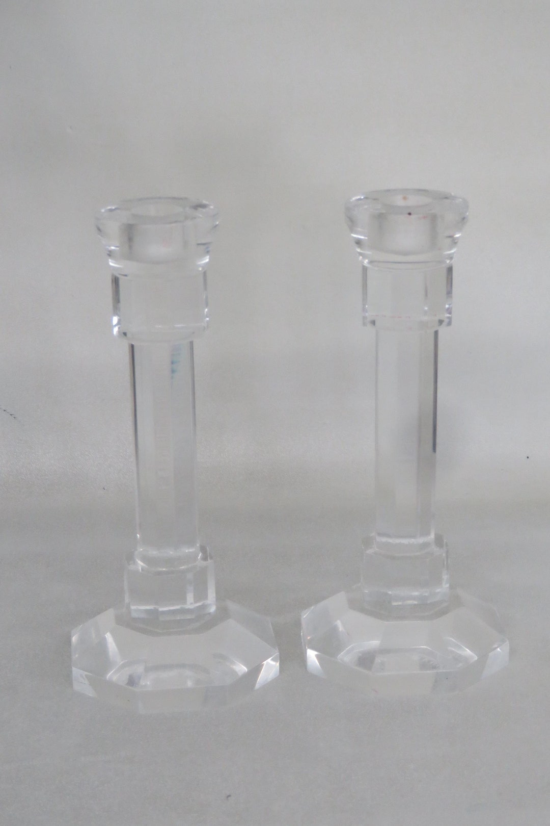 Lucite Candlesticks Candle Holders a Pair 4349B - Etsy