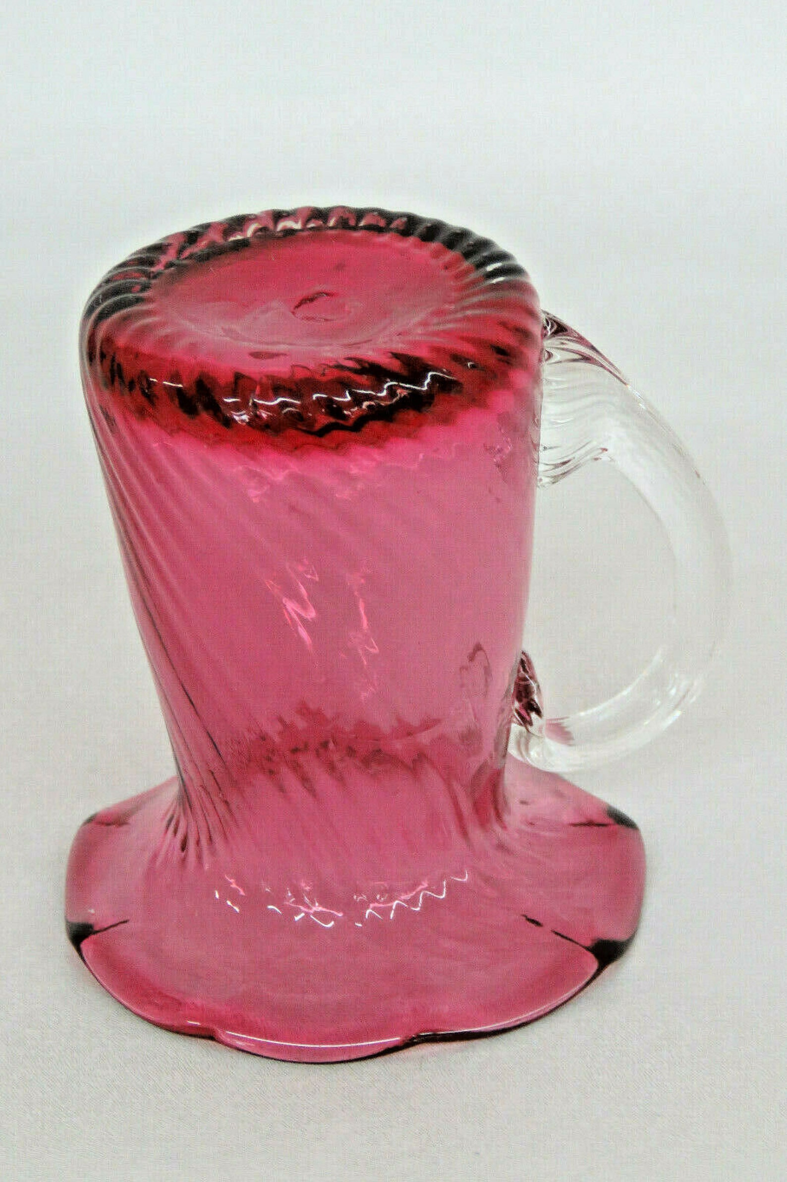 Pilgrim Style Cranberry Glass Ruffled Rim Small Pitcher Vase - Etsy