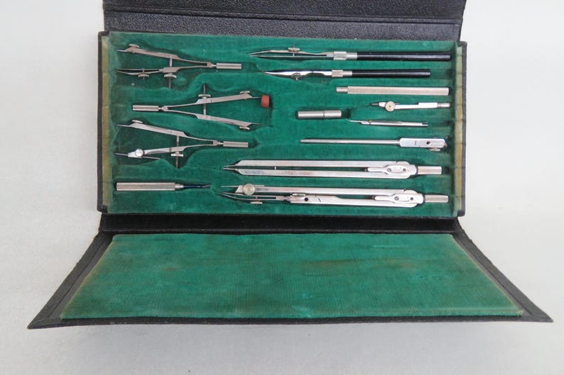 German Drafting Engineering Tool Set in a Case 4350B - Etsy