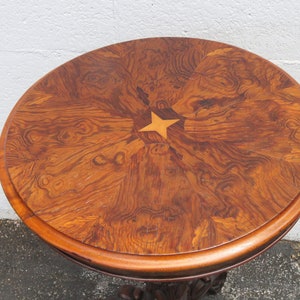 Early Victorian 1880s Inlay Round Pedestal Side End Table 5425 SHIPPING ...