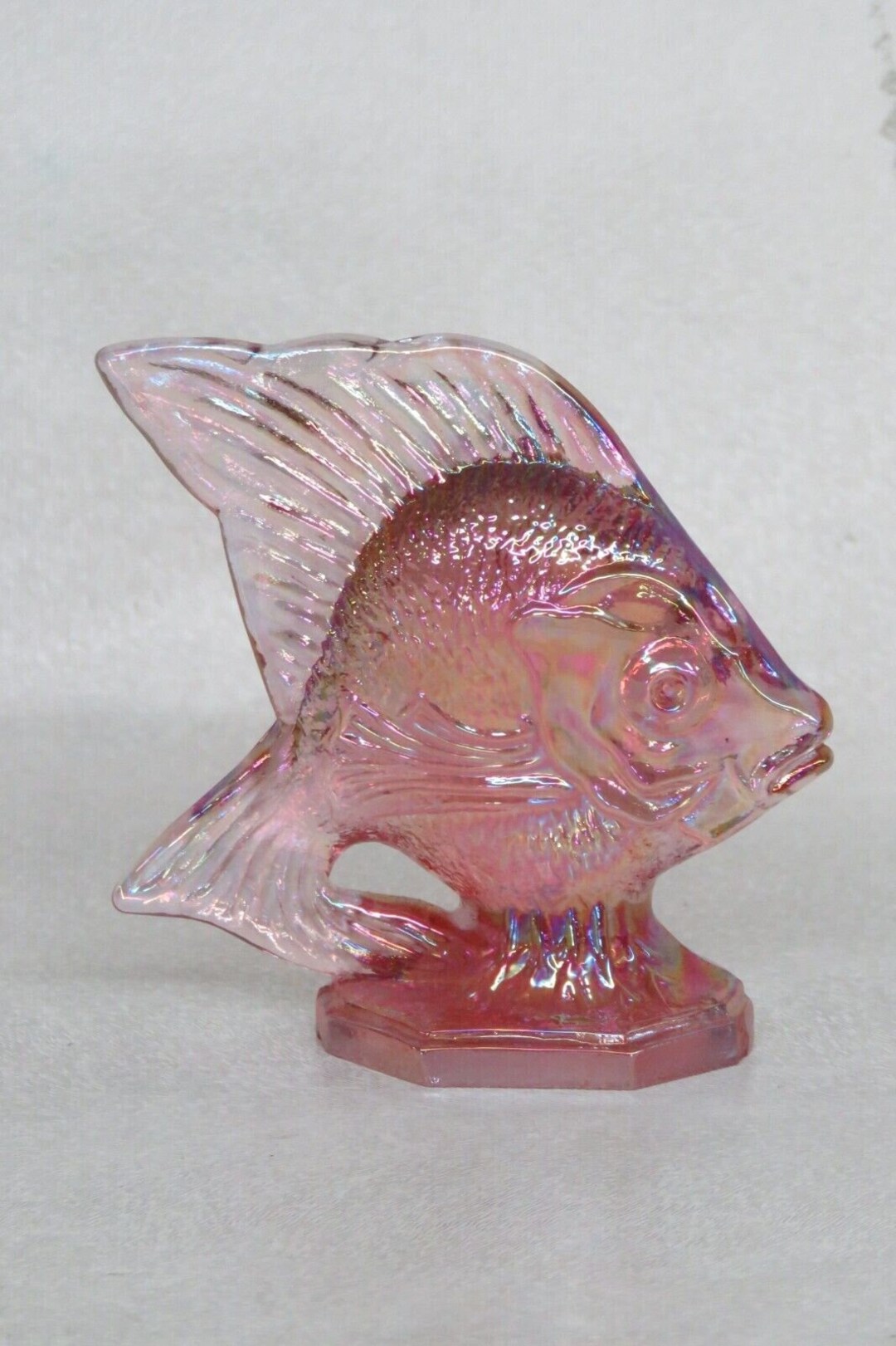 Fenton Dark Pink Iridescent Art Glass Sunfish Fish Small - Etsy