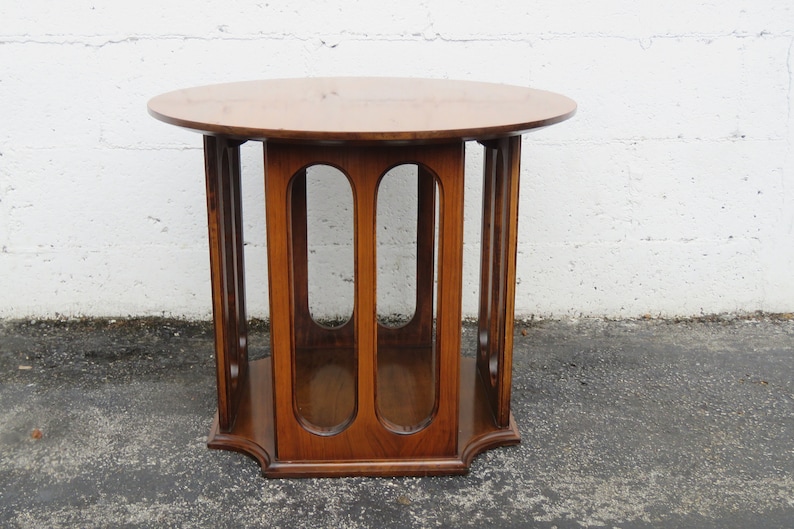 Mid Century Modern Round Top Side End Lamp Table 3635 SHIPPING - Etsy