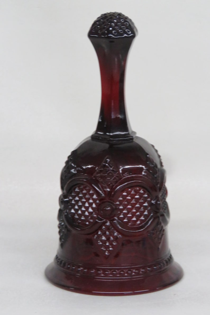Avon Cape Cod Collection Ruby Red Glass Hostess Bell 4198B - Etsy