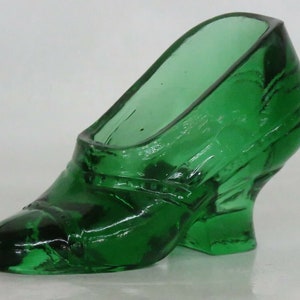 Emerald Green Glass Shoe Slipper Figurine 2077B - Etsy