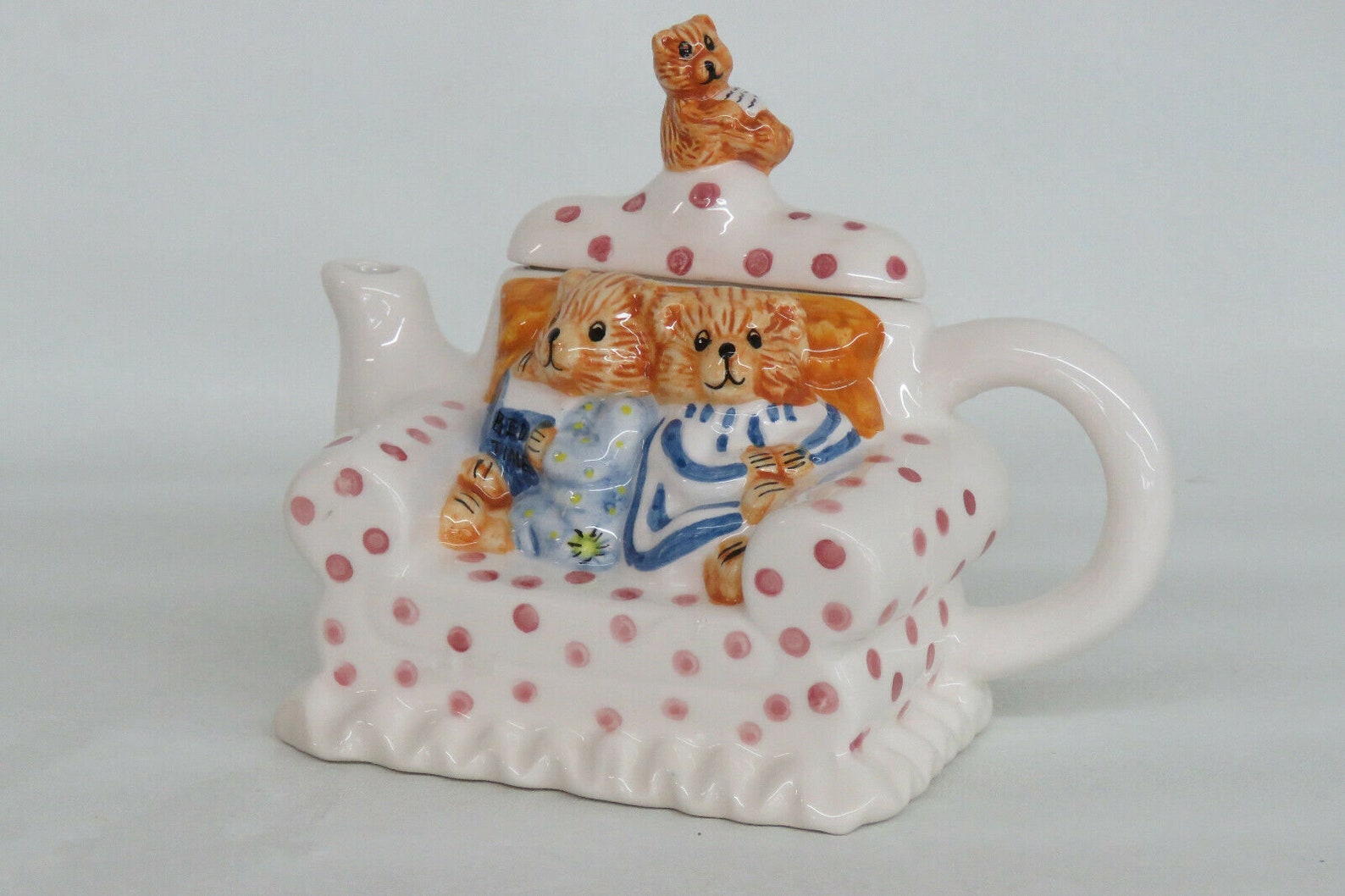 Tea Nee Sitting Pretty Teddy Bear Collection Vintage Teapot 1291B - Etsy